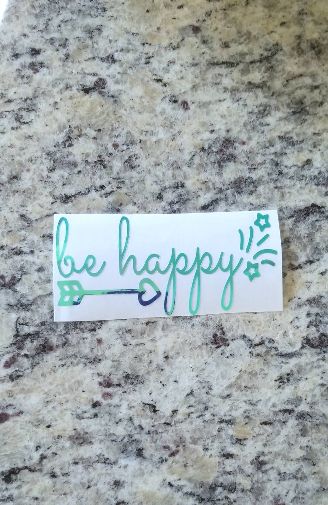 Be Happy Decal, Inspirational Decal, Car Decal, Laptop Decal, Planner ...