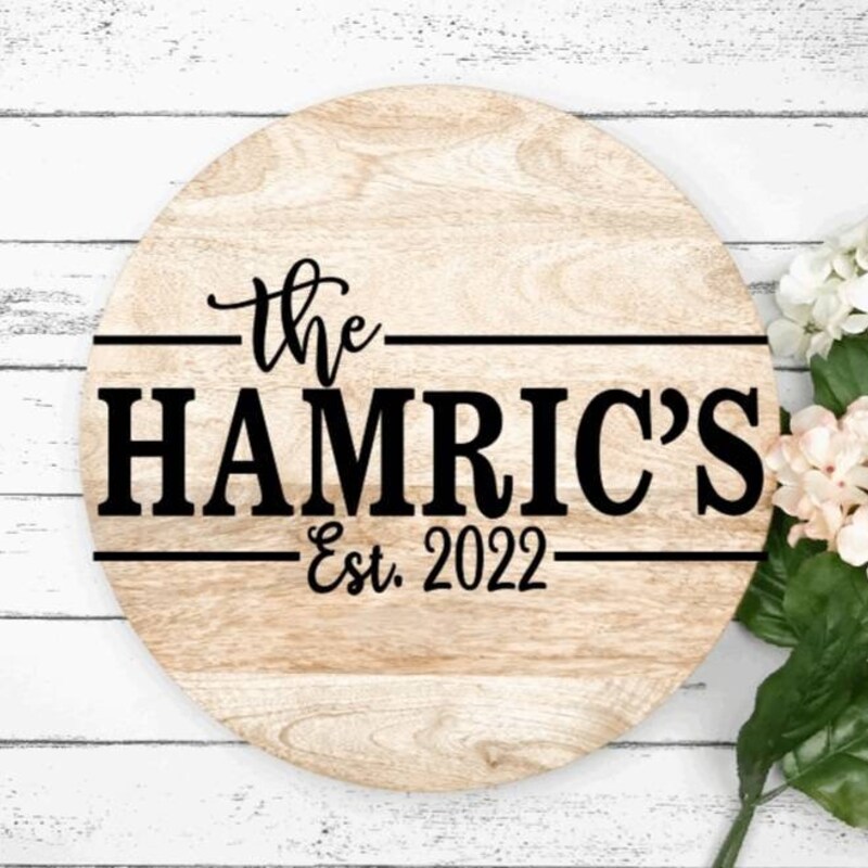 Last Name Decal - Etsy