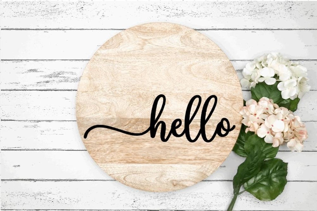 Hello Decal, Hello Vinyl Door Decal, Welcome Decal - Etsy