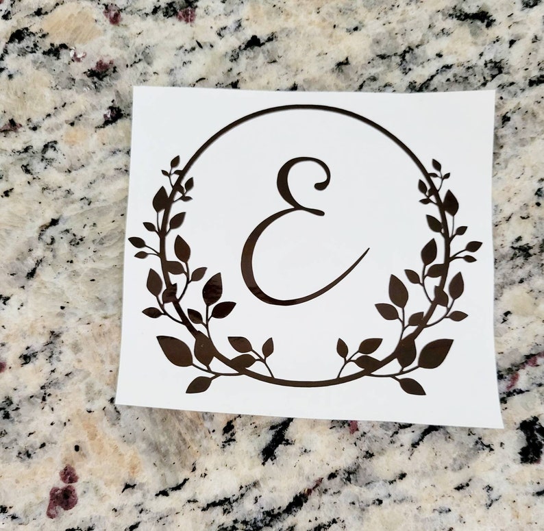 Initial Decal Wedding Decal Mailbox Decal Monogram Decal | Etsy