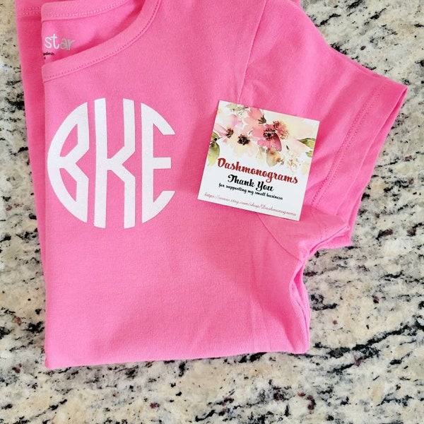 Vinyl Monogram Shirt - Etsy