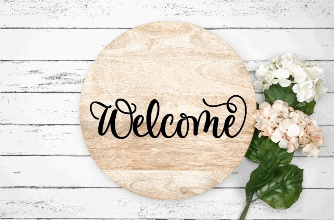Welcome Vinyl Decal: Door or Window Decor - Etsy