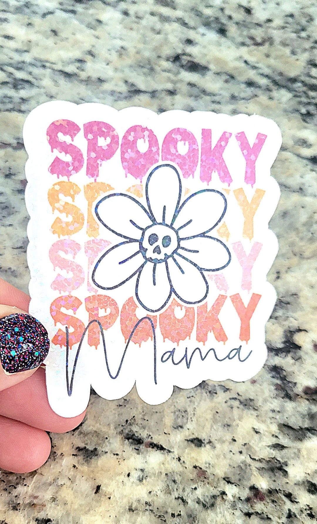 Spooky Mama Sticker Halloween Sticker Spooky Sticker - Etsy