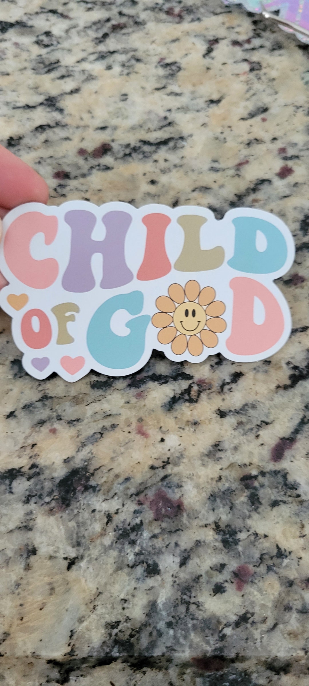 Child of God Car Magnet: Floral Smiley Face - Etsy