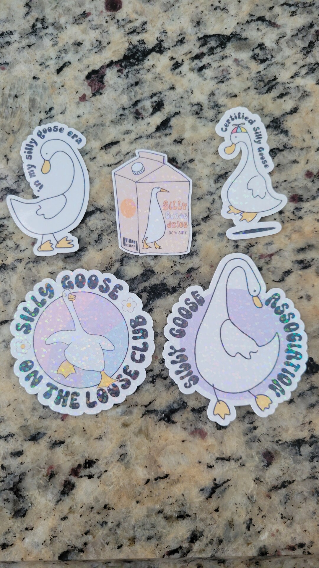 Silly Goose Sticker Bundle, Funny Stickers 5 Pack - Etsy