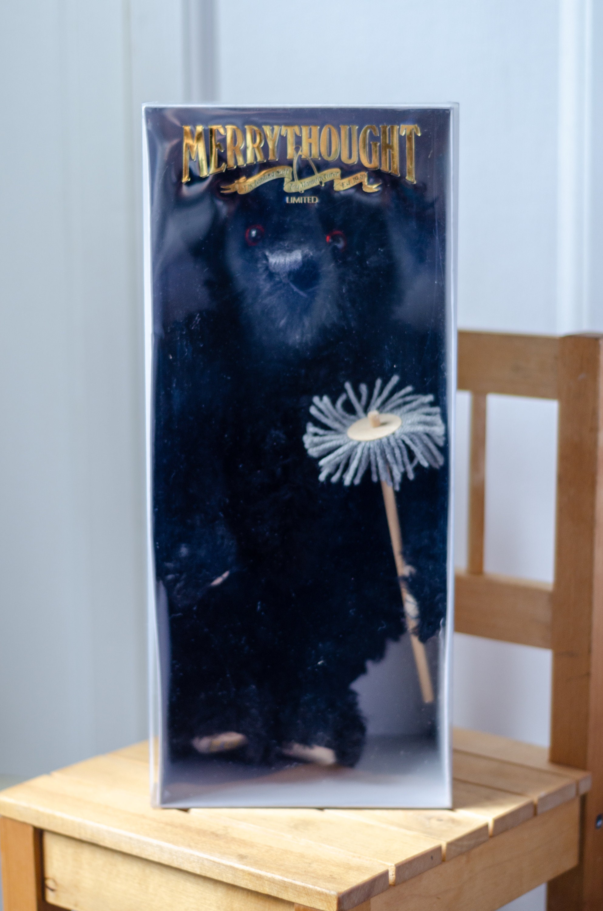 Merrythought Limited Edition Sweep Bear Rich Sooty Black | Etsy UK