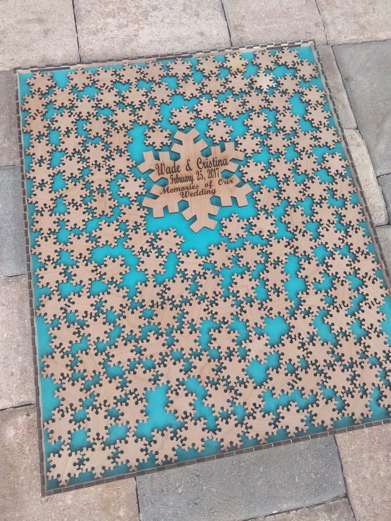 Snowflake Themed Guest Book Wedding Guest Book Alternative - Etsy