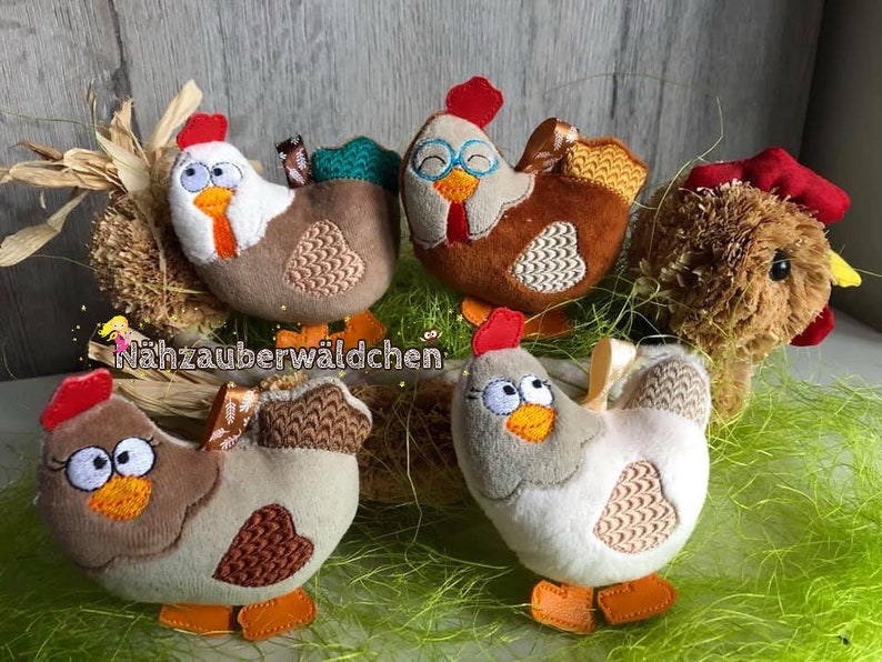 10x Stickdatei Huhn Hahn Henne Glucke ITH 10x10 chicken | Etsy