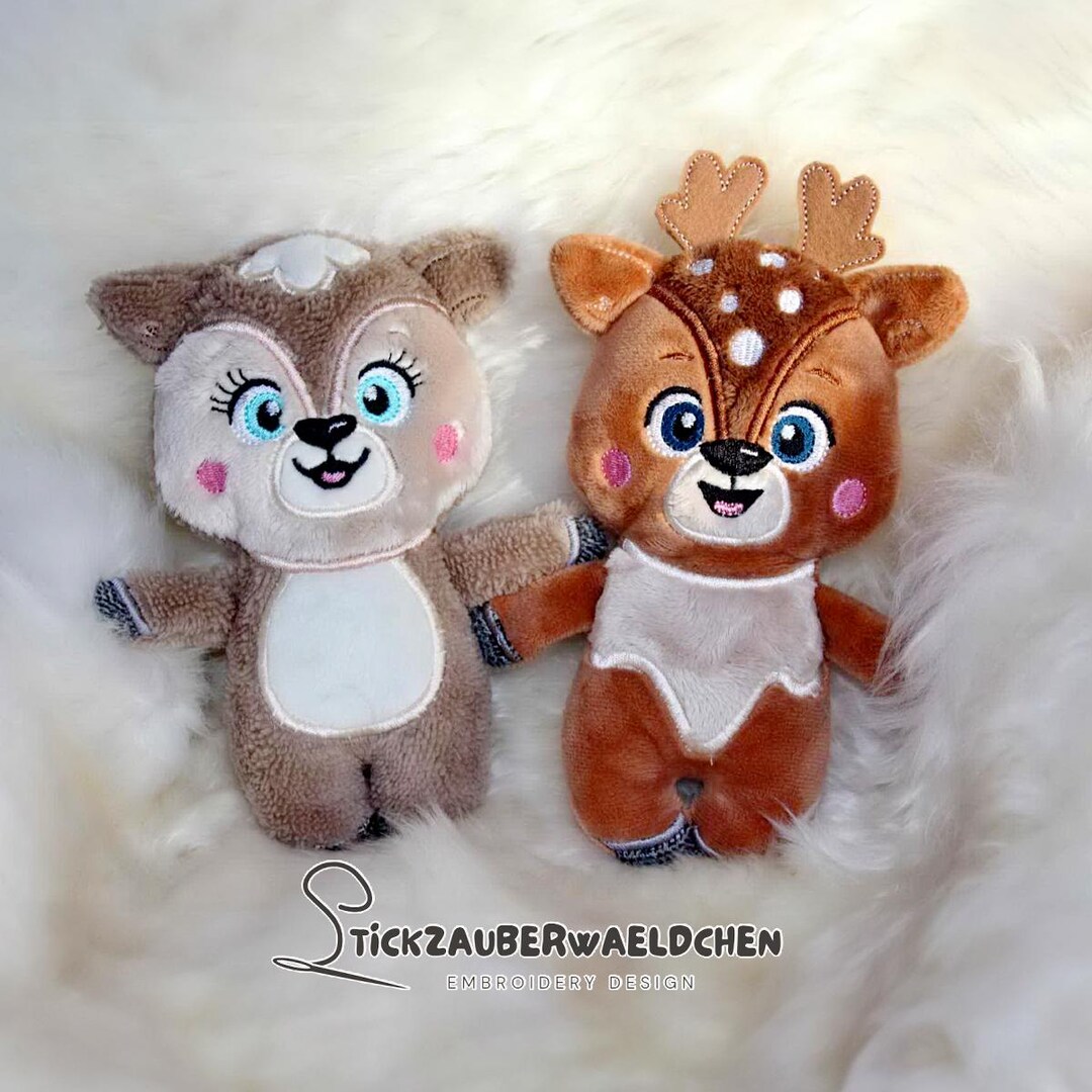10x Embroidery File REH Hirsch ITH 13x18 Cuddly Toy Plush Toy in the ...