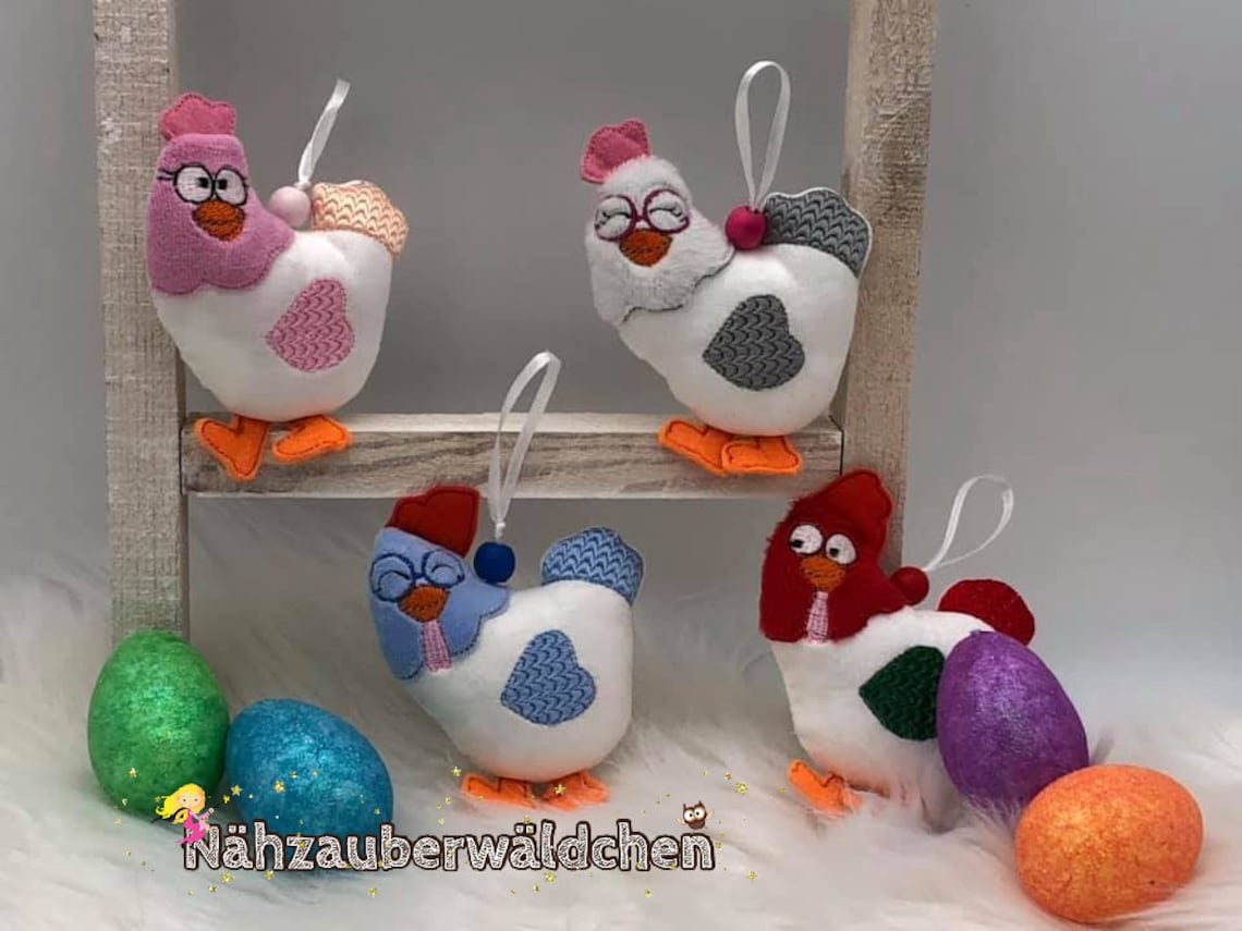 10x Stickdatei Huhn Hahn Henne Glucke ITH 10x10 chicken | Etsy