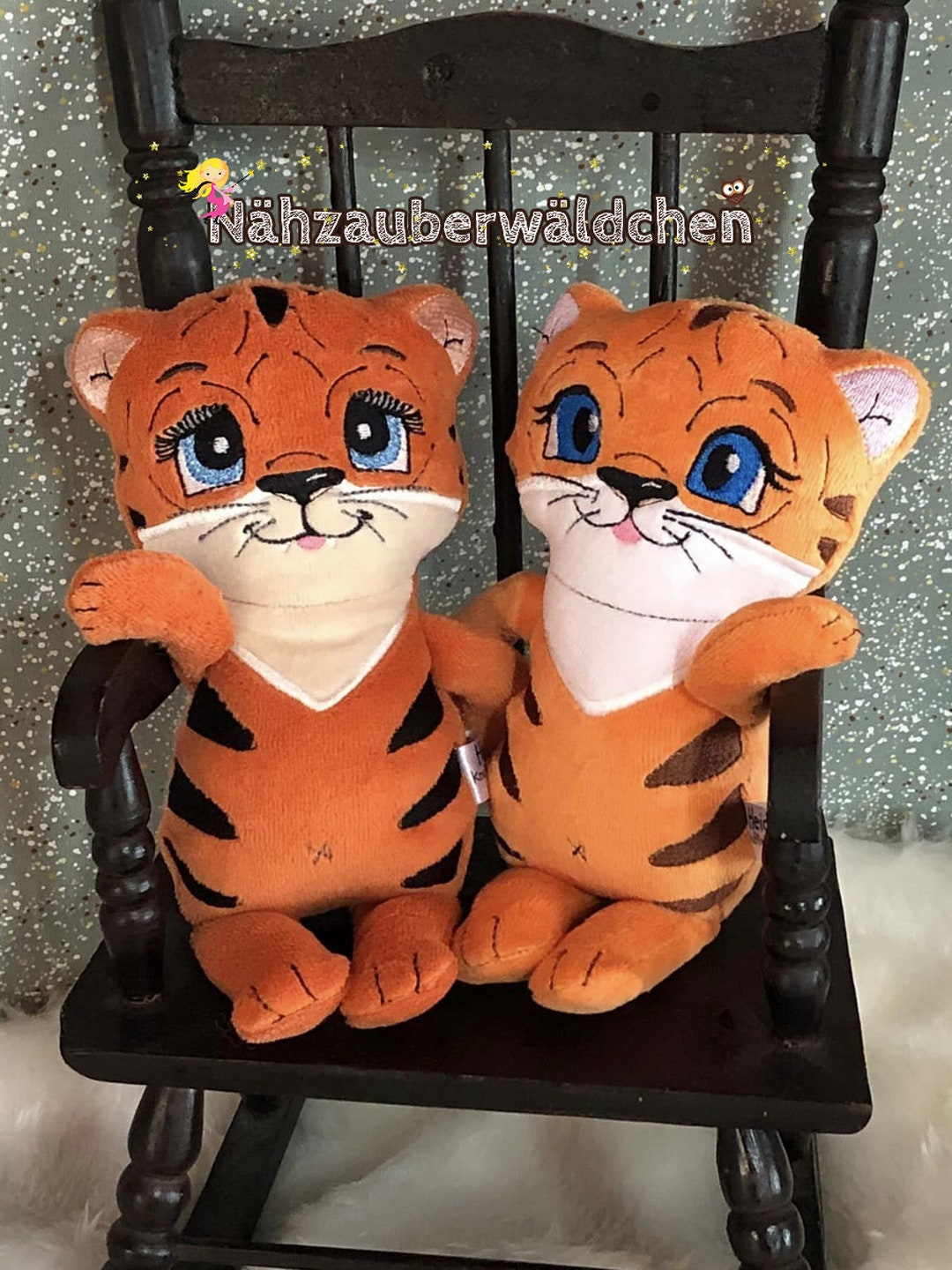 SET Embroidery File 6x TIGER ITH 13 X 18 In The Hoop 5x7 Tiger Digital