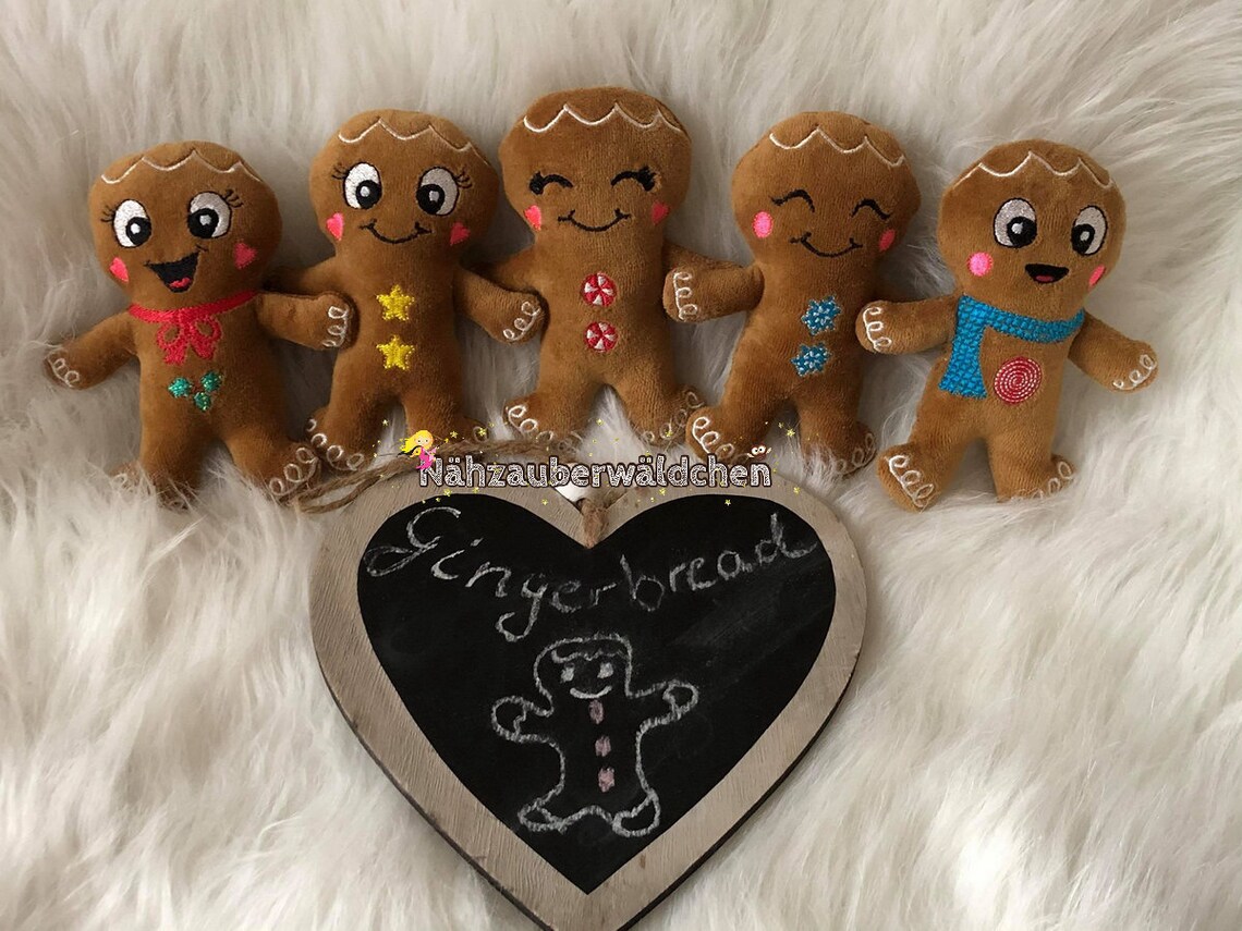 8x Gingerbread Digital Embroidery File 8x12 in the Hoop Ith, Includes 8 ...