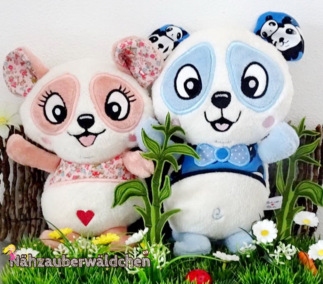 16 X Digital Embroidery Design Panda With Bamboo in the Hoop Ith 5x7 ...