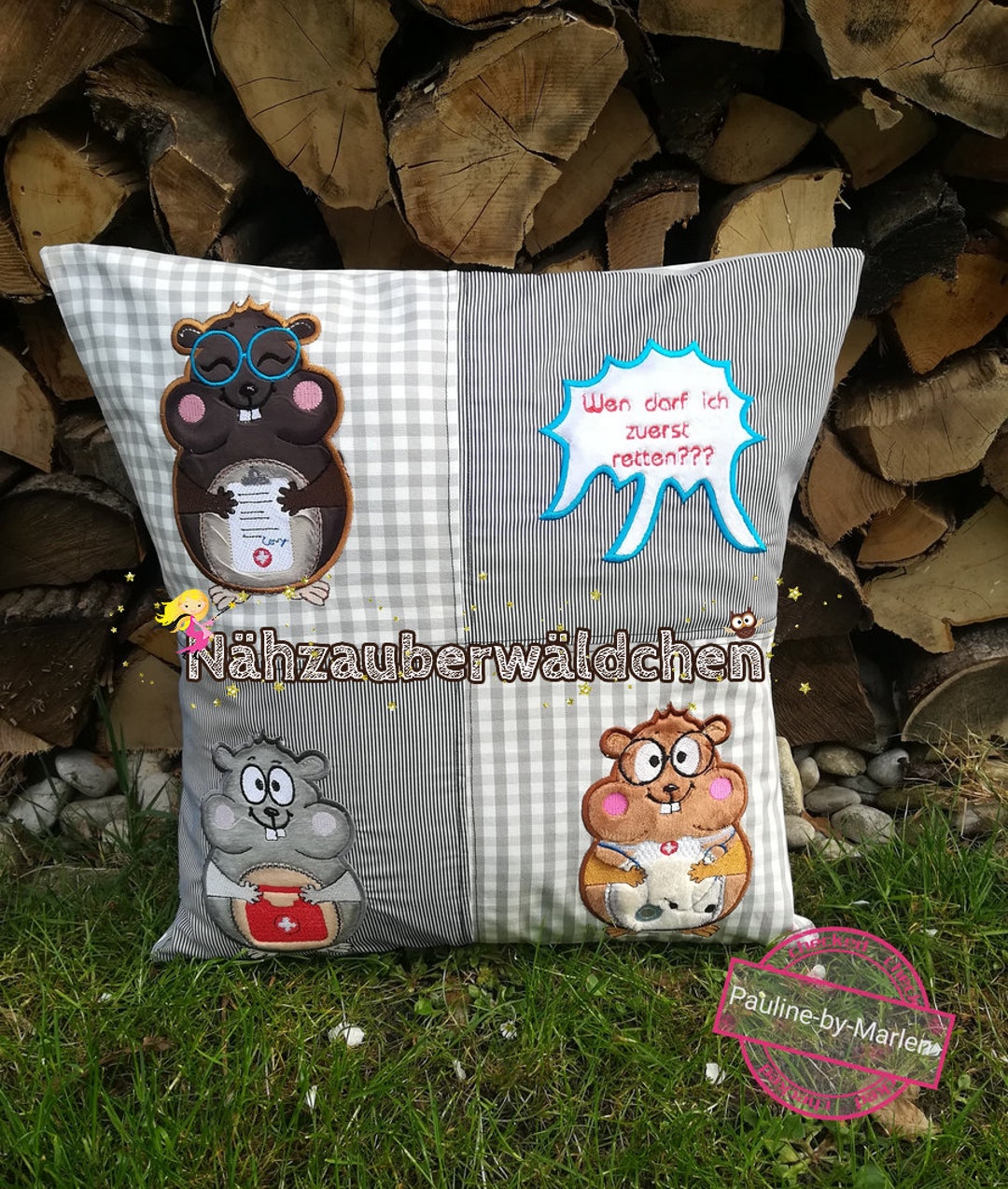 SET Embroidery File 6x HAMSTER Appliqué 13 X 18 Cm Plaster Hospital ...