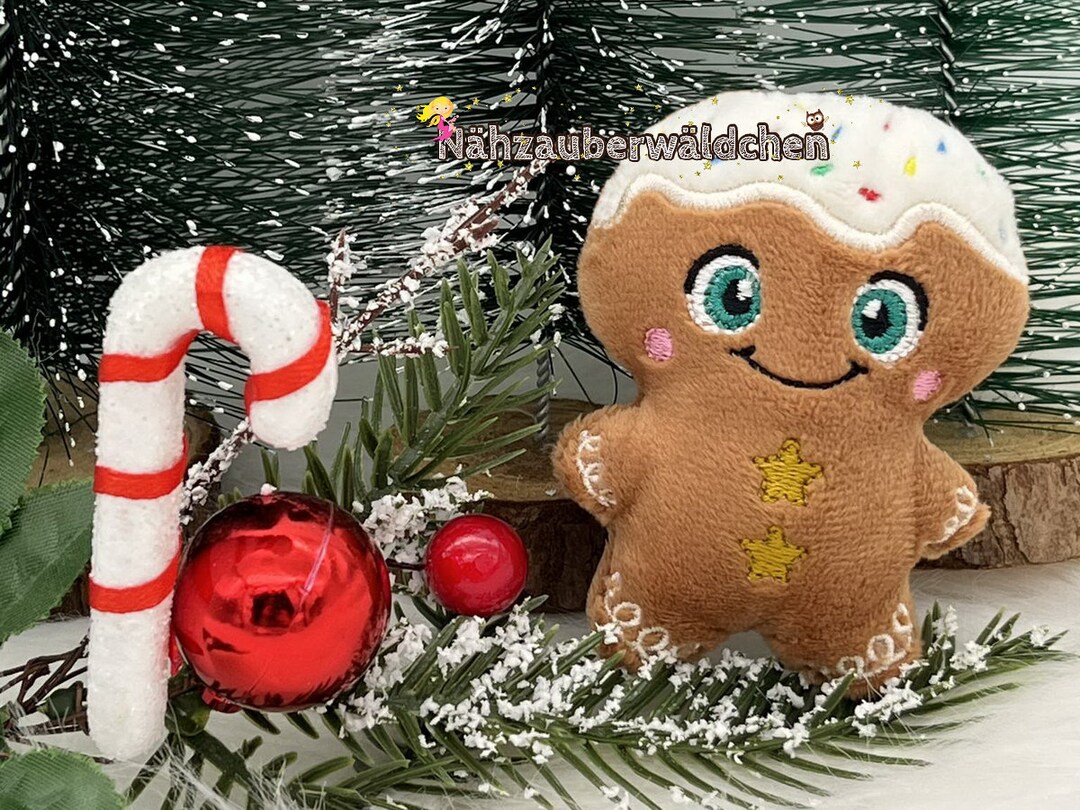 2x Embroidery File GINGERBREAD Christmas Gift ITH 10x10, Gingerbread in ...