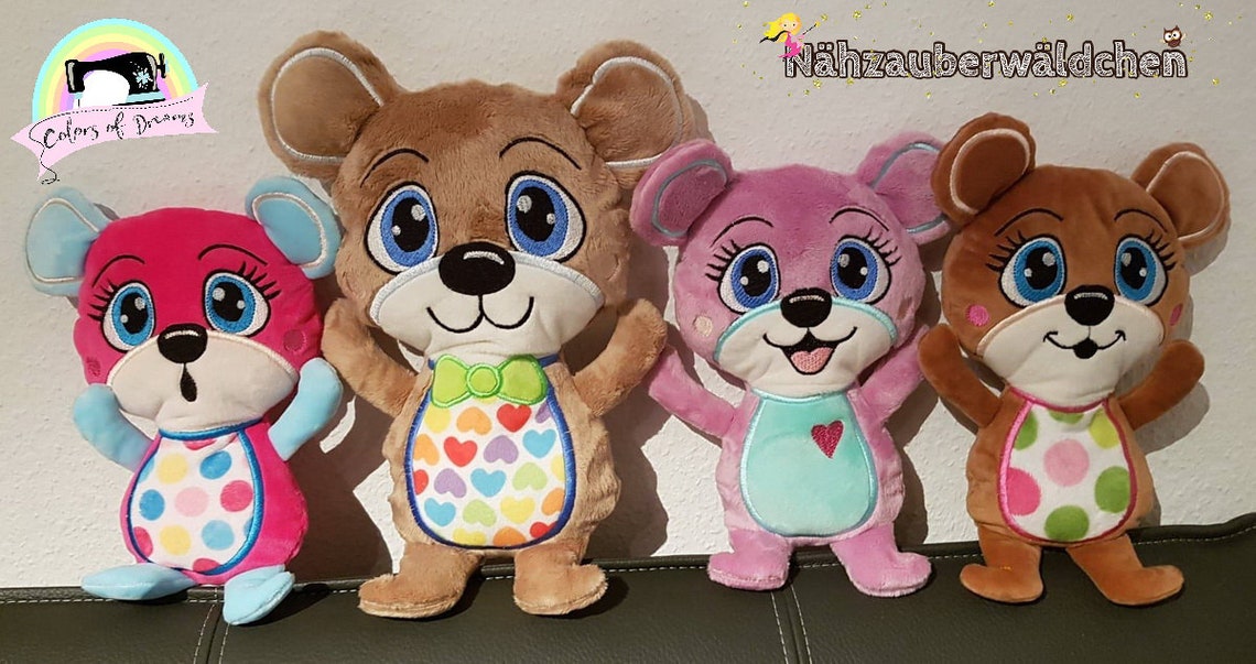 8x Digital Embroidery Design Bear With Honey Pot in the Hoop - Etsy