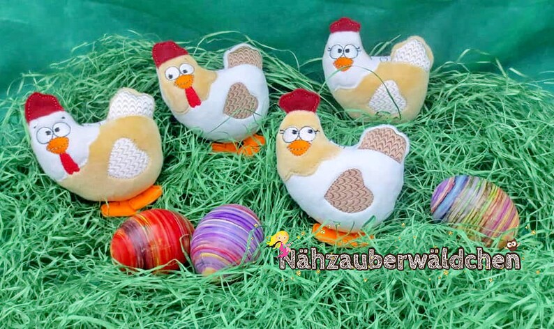 10x Stickdatei Huhn Hahn Henne Glucke ITH 10x10 chicken - Etsy.de
