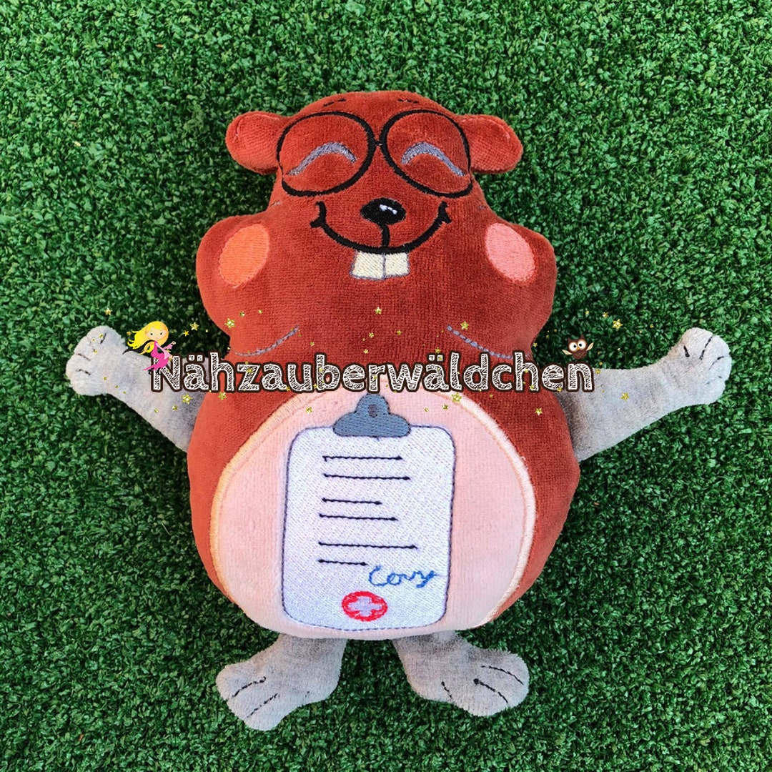 Embroidery File HAMSTER With Plaster ITH 13 X 18 Cm Hospital Doctor Dr ...