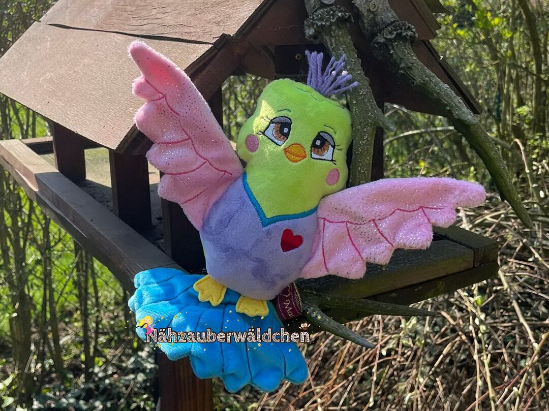 6x Embroidery File BIRD ITH 13x18 Cuddly Toy in the Hoop 5x7 Bird ...