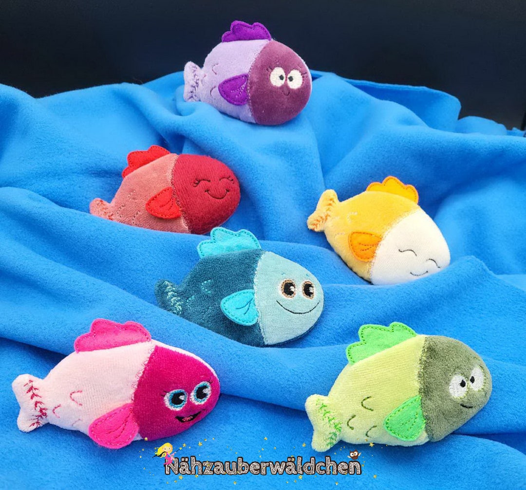 6x Embroidery File Fish Goldfish Pendant Cuddly Toy TH 10x10, Fish ...