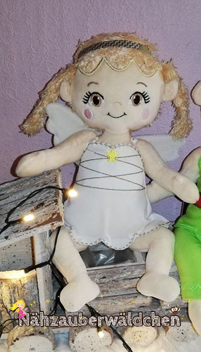 SET Engel Puppe 13x18 ITH angel doll 5x7 in the hoop - Etsy.de