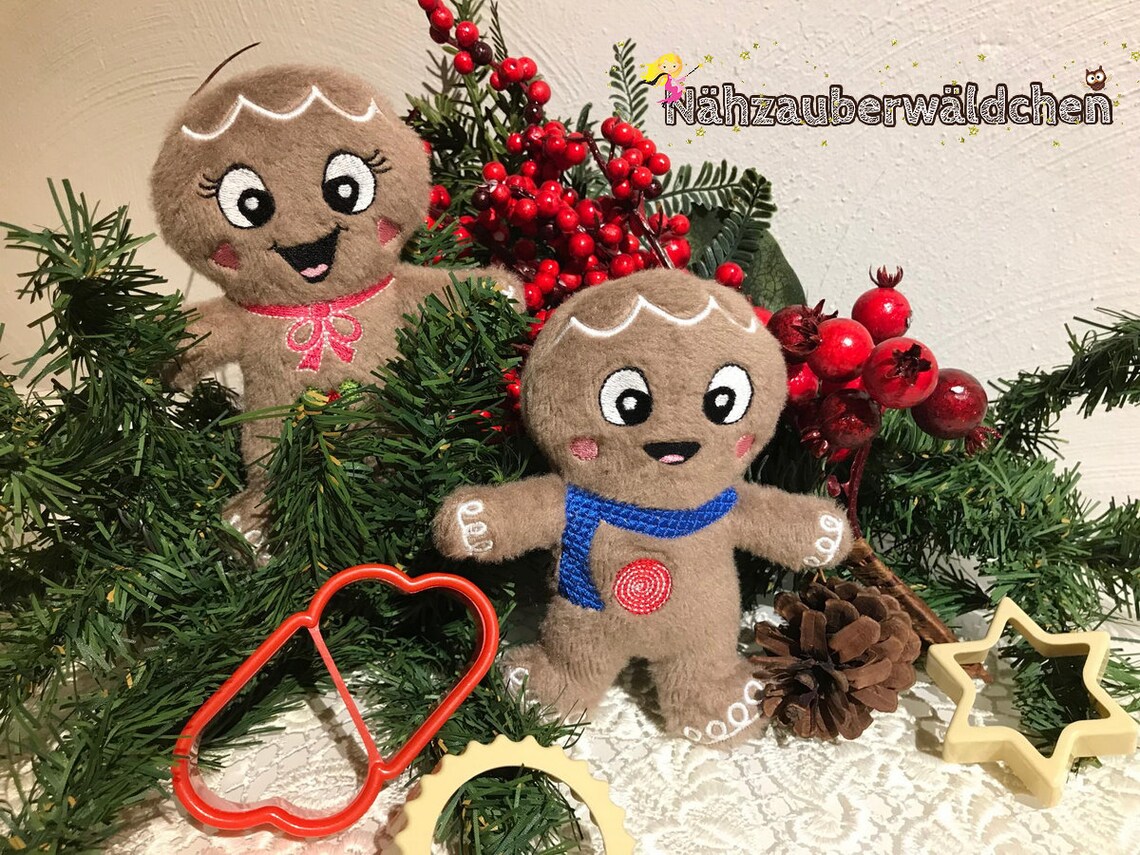 8x Gingerbread Digital Embroidery File 8x12 in the Hoop Ith, Includes 8 ...