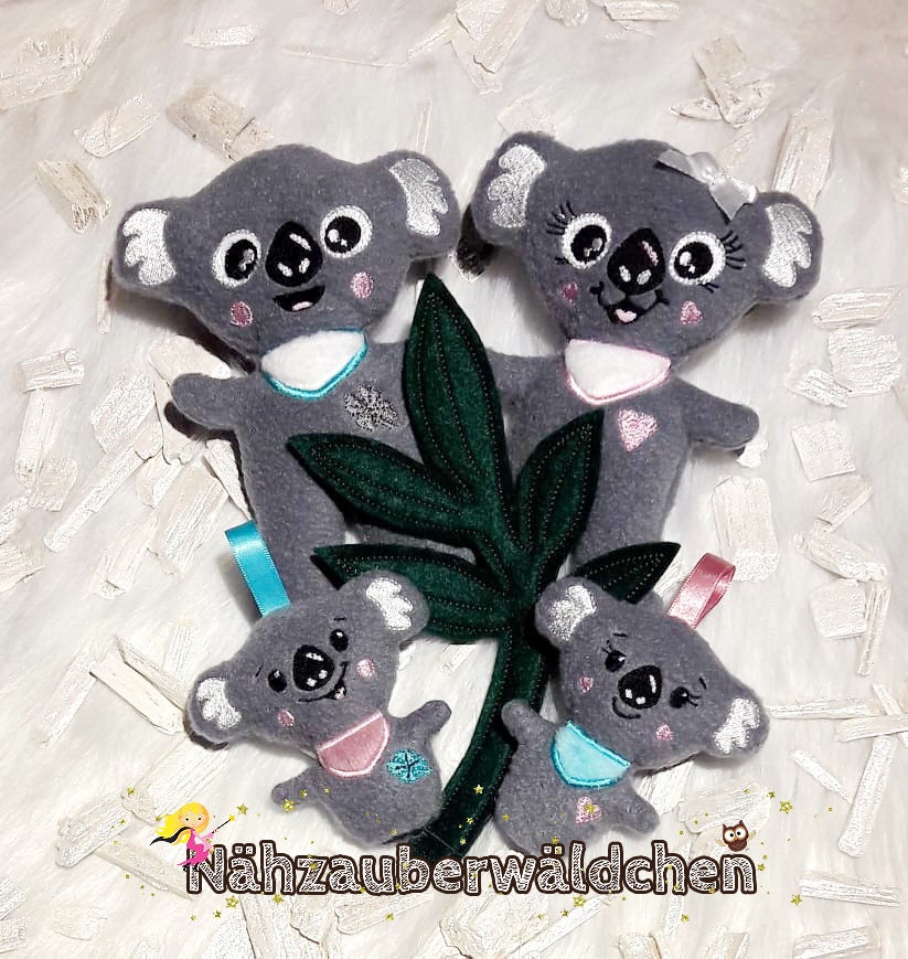 1. SET Stickdatei KOALA Familie ITH 13x18 cm Eukalyptus in | Etsy