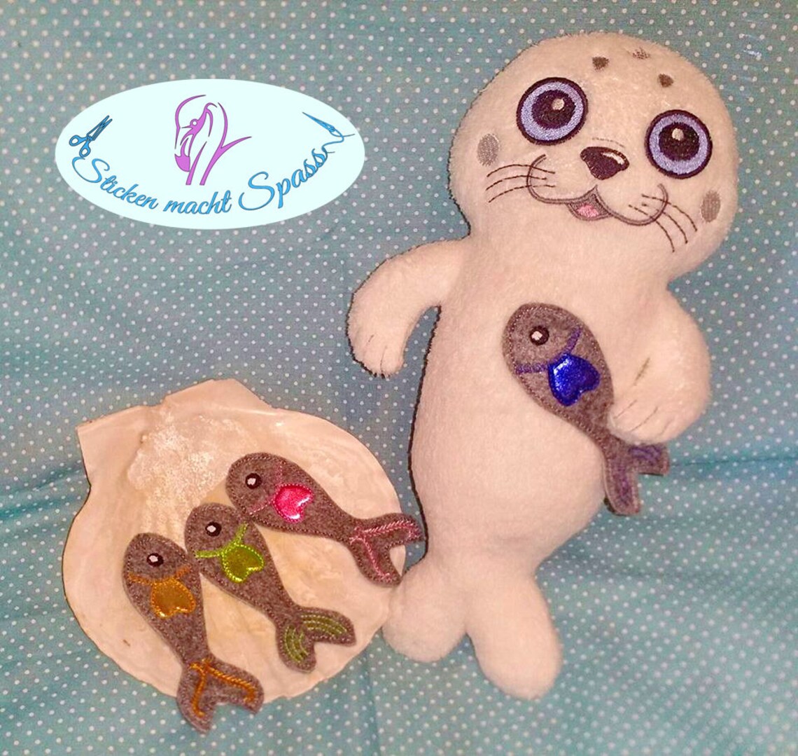 10 Designs Digital Embroidery File Seal 7x12 in the Hoop Ith | Etsy