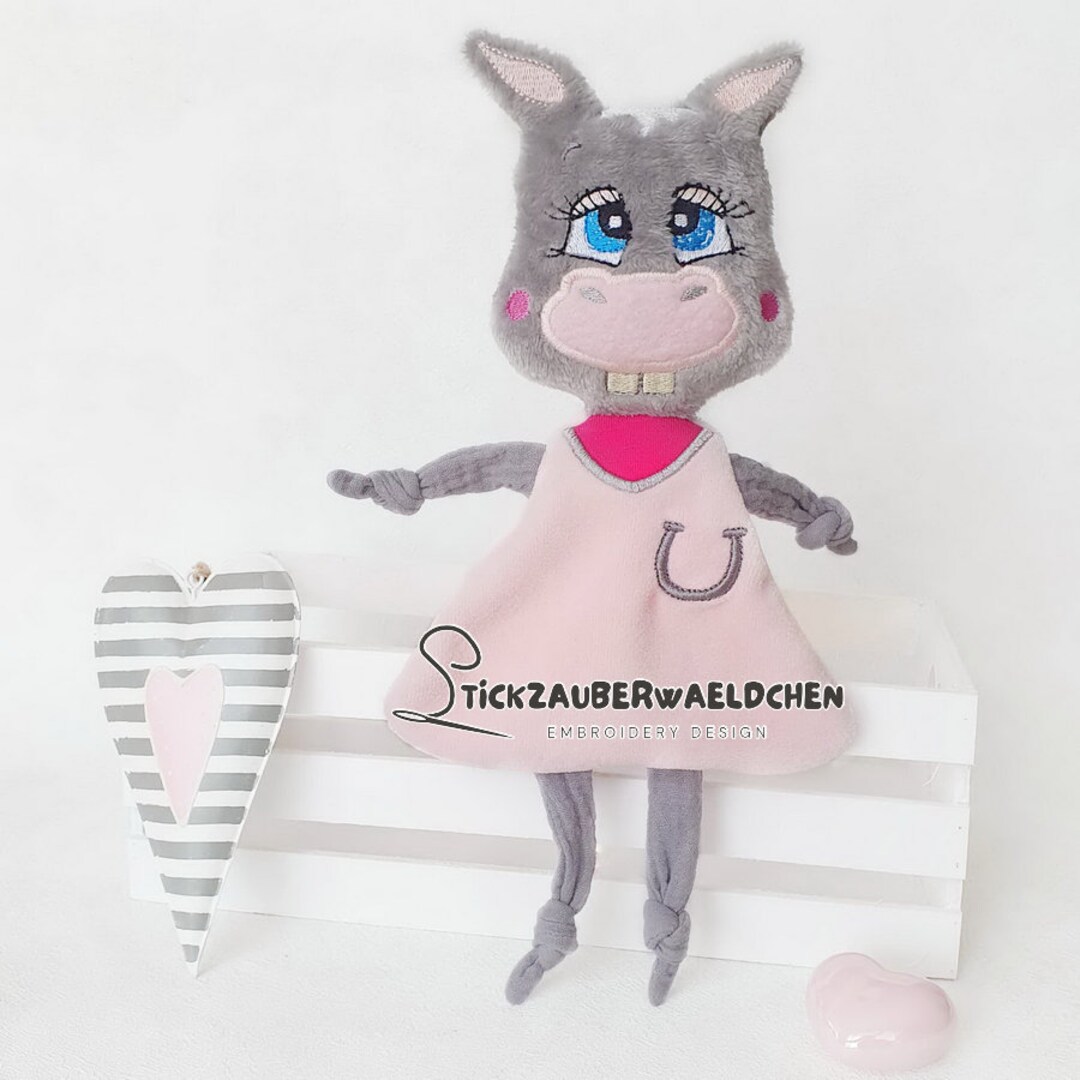 2x DONKEY Comforter Lovey 5x7" in the Hoop Ith, Includes 2 Designs ...