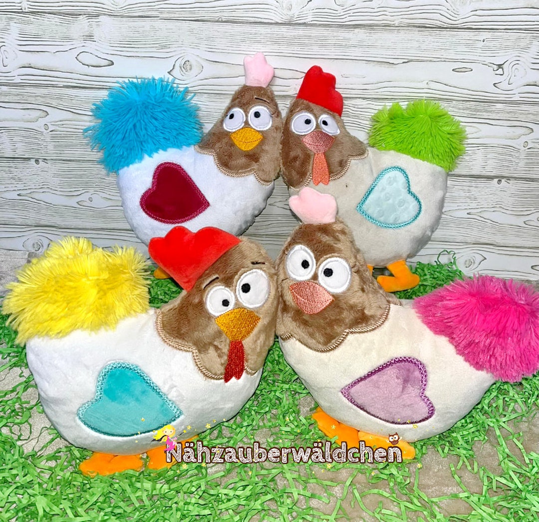 4x Embroidery File Chicken Rooster Hen Hen ITH 20x28 20x30, Chicken ...