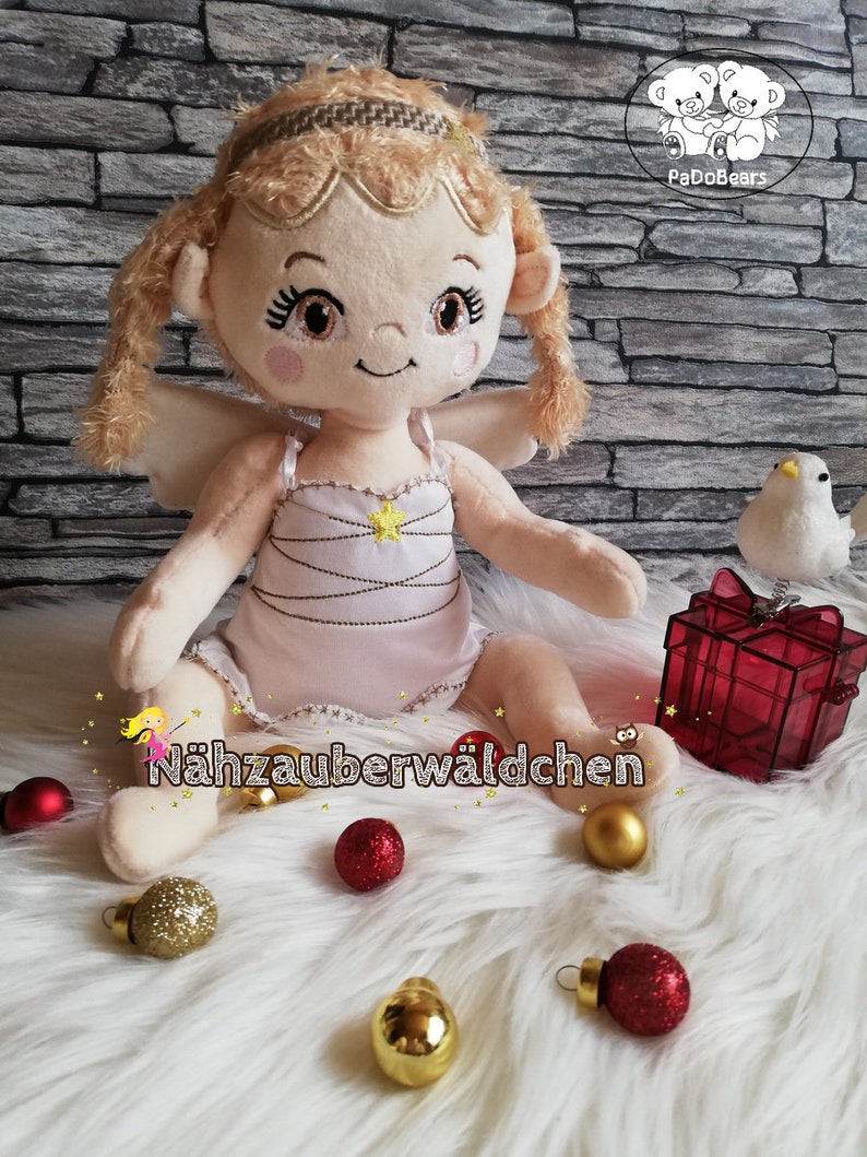 SET Engel Puppe 13x18 ITH angel doll 5x7 in the hoop - Etsy.de