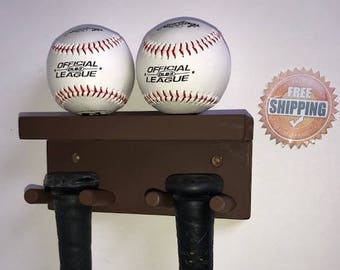 8 bat vertical wall mount baseball bat rack display for full
