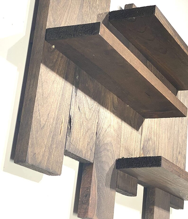 Distressed Wood Bar Shelf Wall Mount Decor Handmade - Etsy