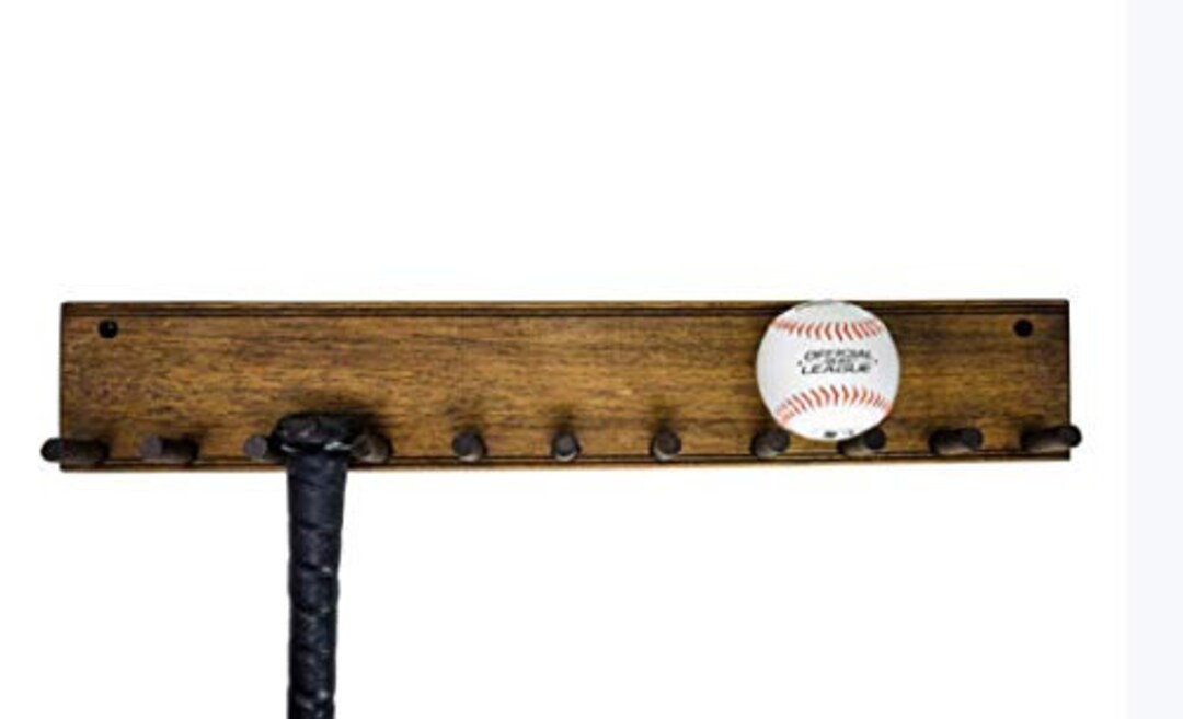 Bat Rack Baseball Bat Display Rack - Holds 8 Mini Bats With Awards And ...