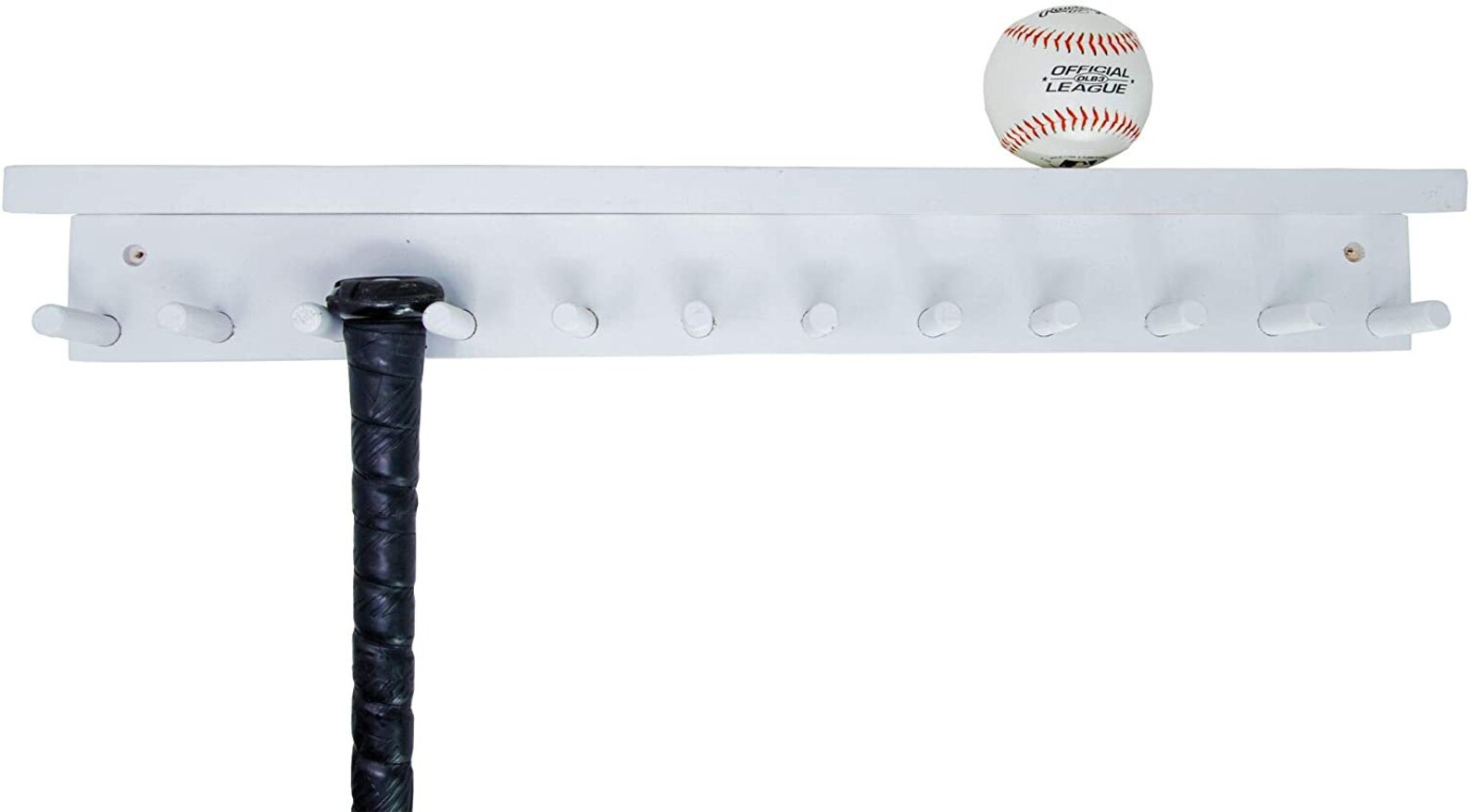 Baseball Bat Rack 11 Bats 6 Balls Wall Holder Display Wood | Etsy