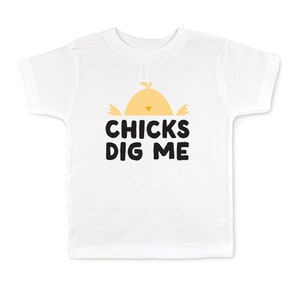 Chicks Dig Me Toddler Boy Shirt for Spring or Easter Gift for Boy ...