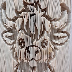 Highland Cow, Book Folding Pattern, Cut & Fold, Digital Download, 610 ...