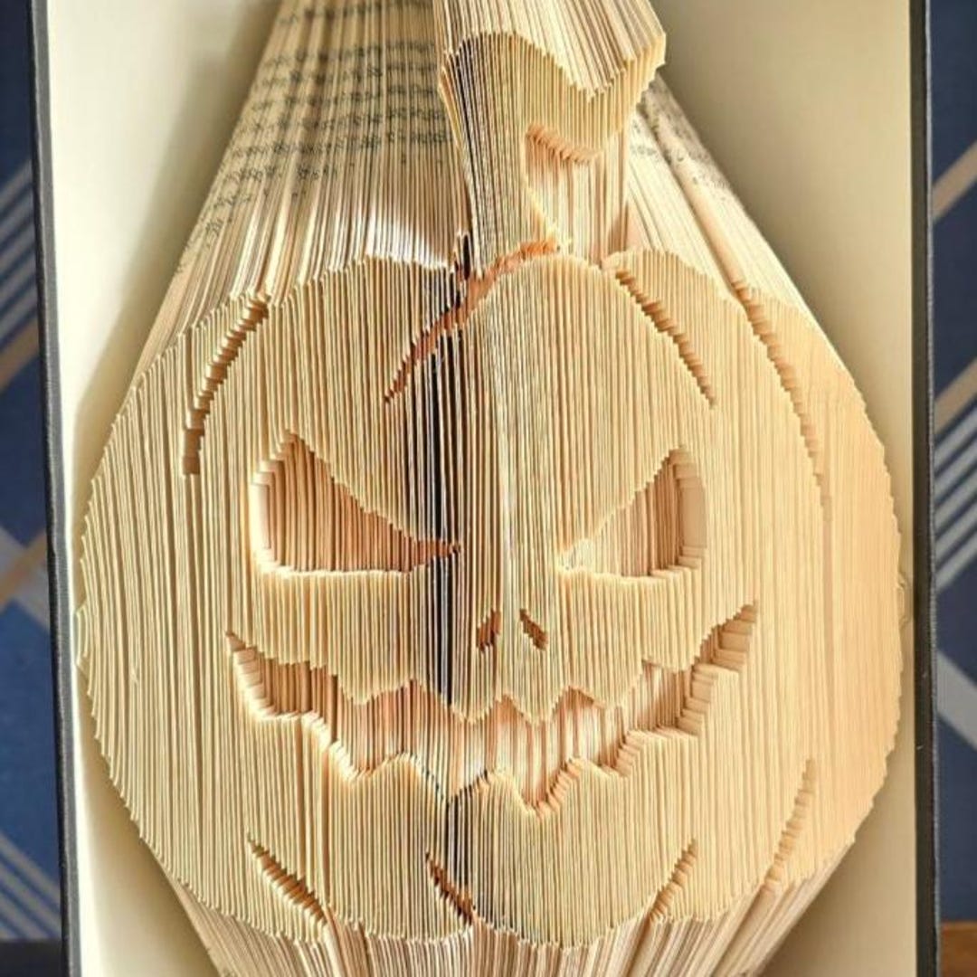 Evil Pumpkin Folded Book Art Pattern: Halloween Decoration (400 Page ...