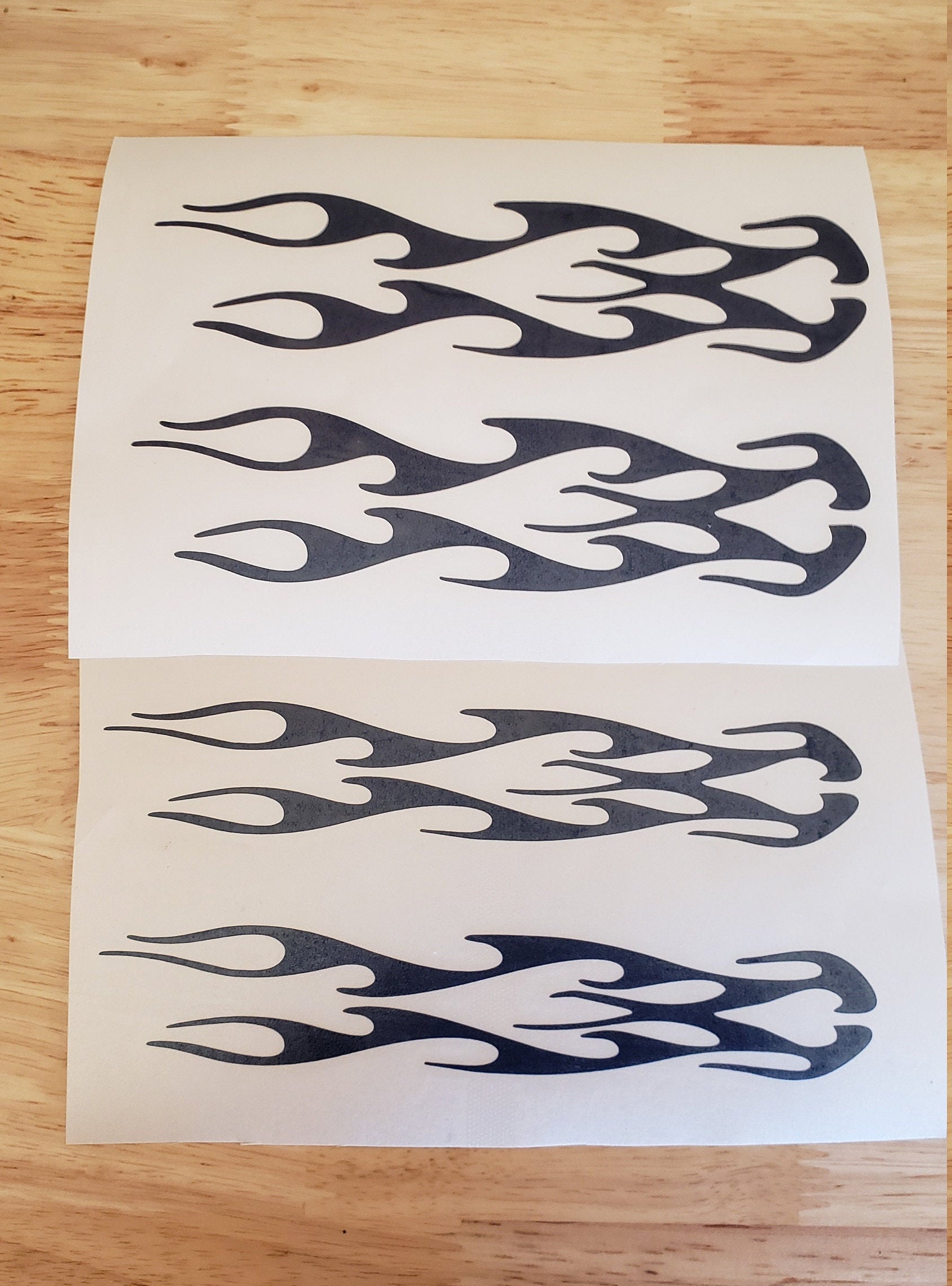 Flame decal-flames-decal of flames-vinyl decal with flames-set | Etsy