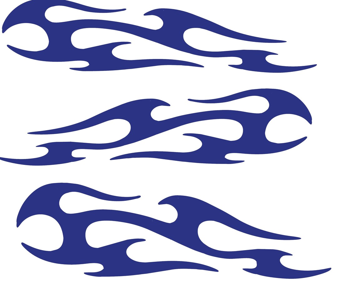 Flame Decal-flames-decal of Flames-vinyl Decal With Flames-set of Four ...