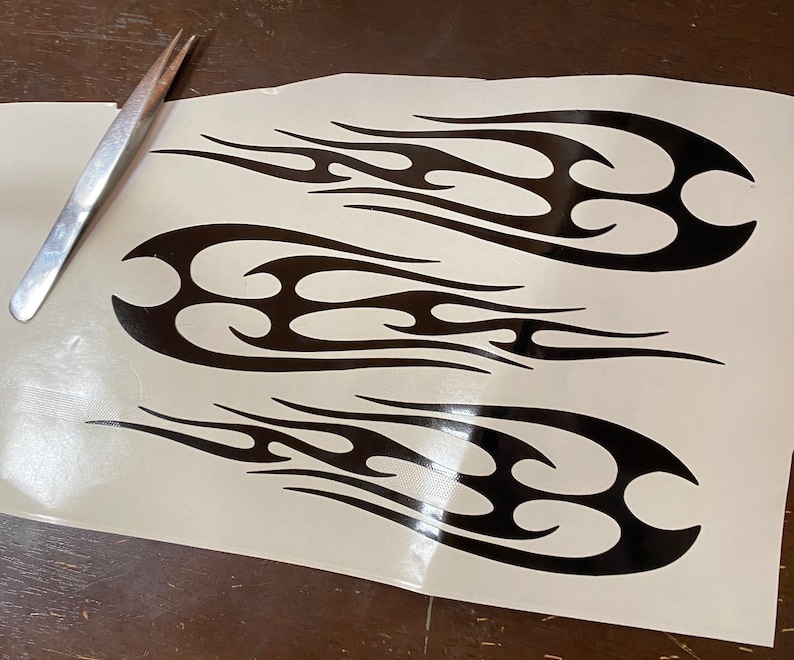 Flame Decal-flames-decal of Flames-vinyl Decal With Flames-set - Etsy
