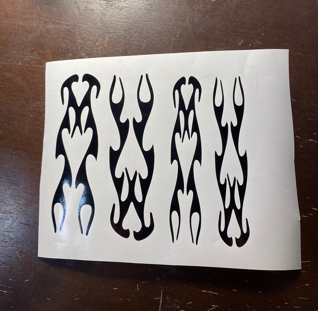 Motorcycle Decals-flame Decal-flames-decal of Flames-vinyl Decal With ...