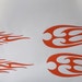 Flame Decal-flames-decal of Flames-vinyl Decal With Flames-set of Four ...