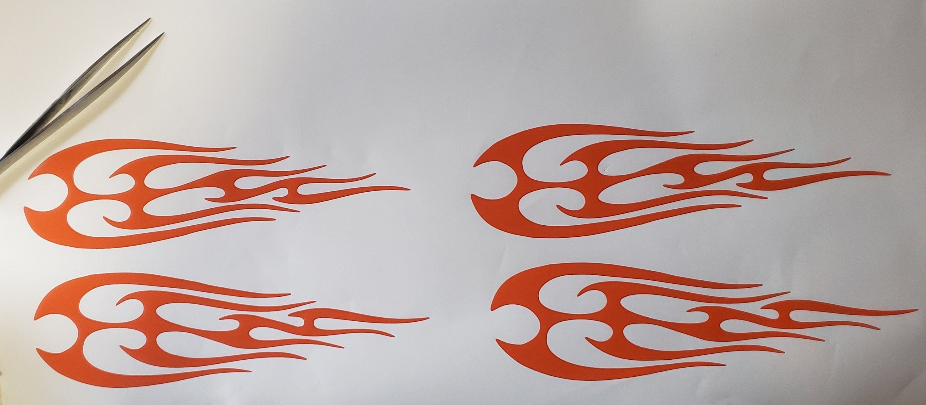 Flame Decal-flames-decal of Flames-vinyl Decal With Flames-set - Etsy