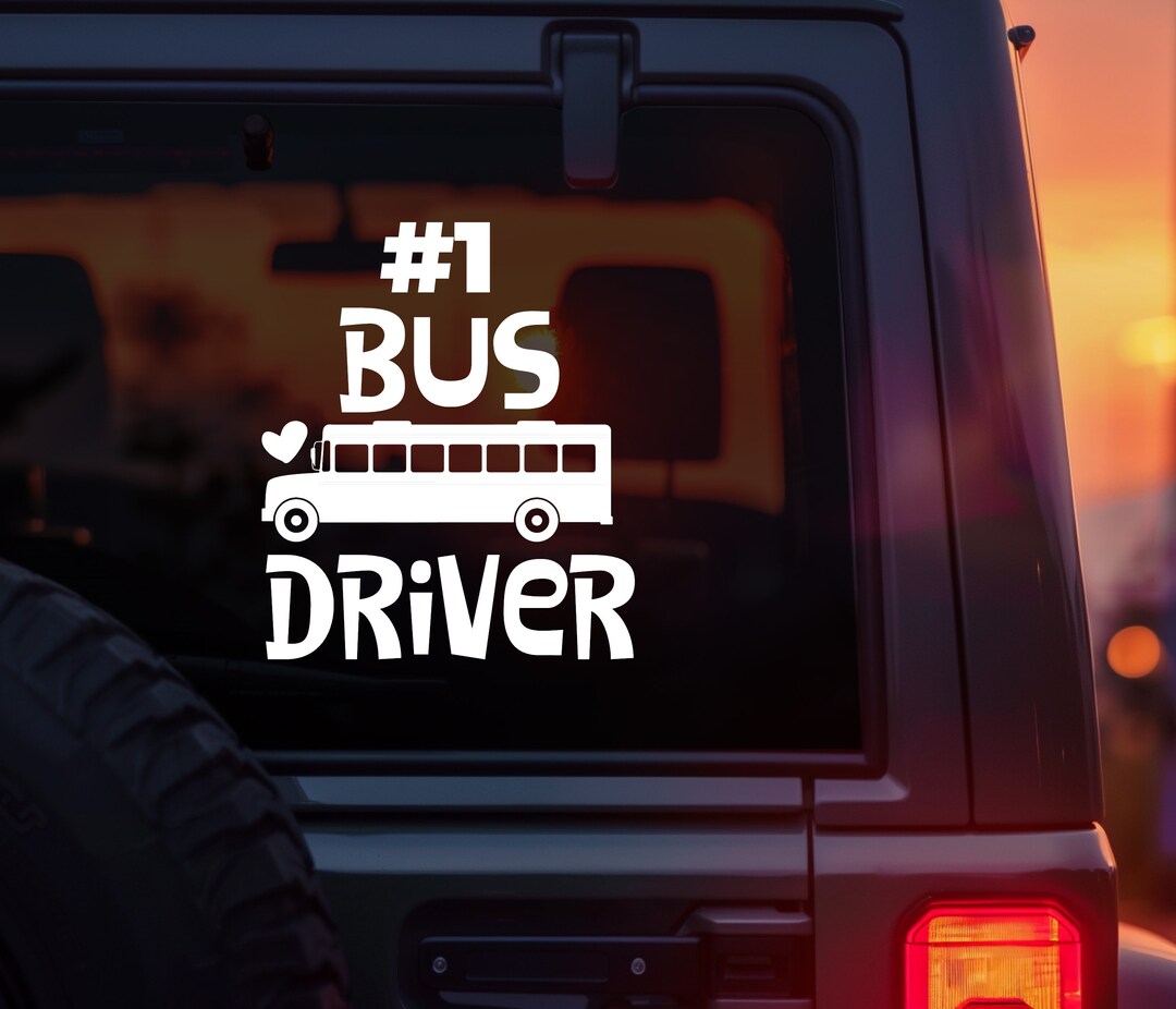 Best Bus Driver Vinyl Decal, Bus Driver Life, Bus Driver Gift, Vinyl ...