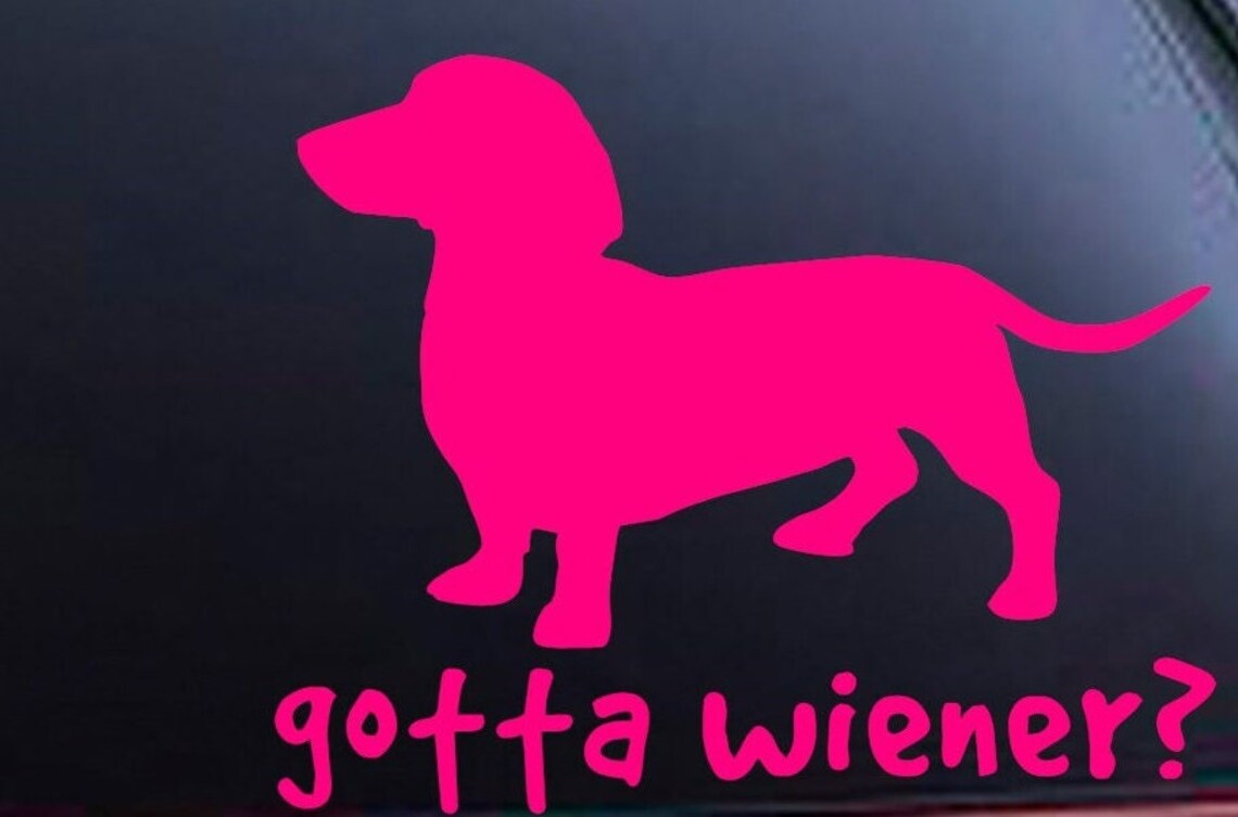 Got a Weiner Decal, Wiener Dog Decal, Breed Decal, Funny Saying Got a ...