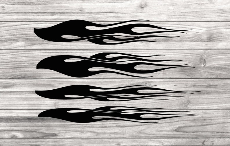 Flame Decal-flames-decal of Flames-vinyl Decal With Flames-set | Etsy