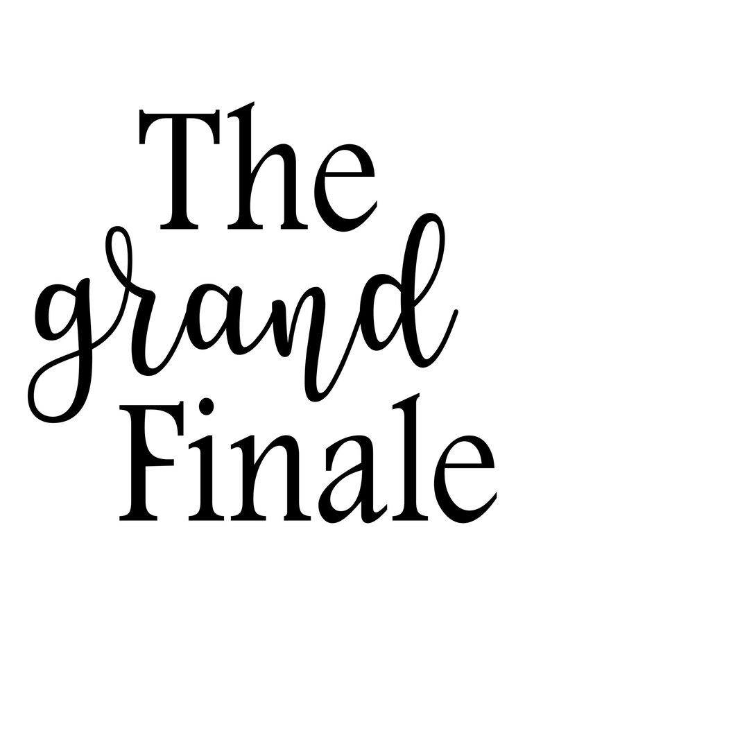 The Grand Finale PNG Design - Etsy
