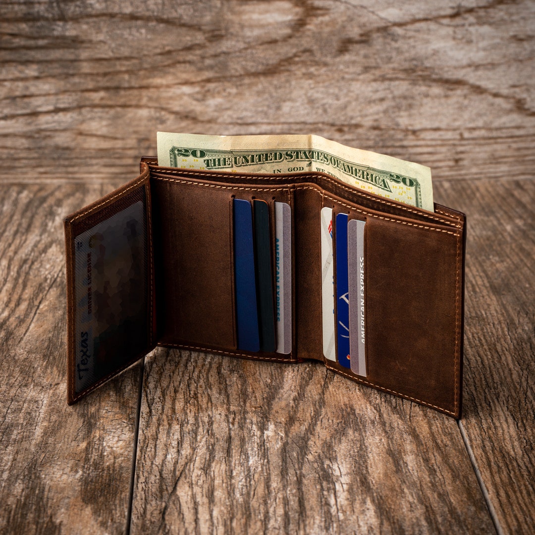 TRIFOLD MENS WALLET, Fathers Day Gift, Gift for Dad, Gift for Men, Men ...
