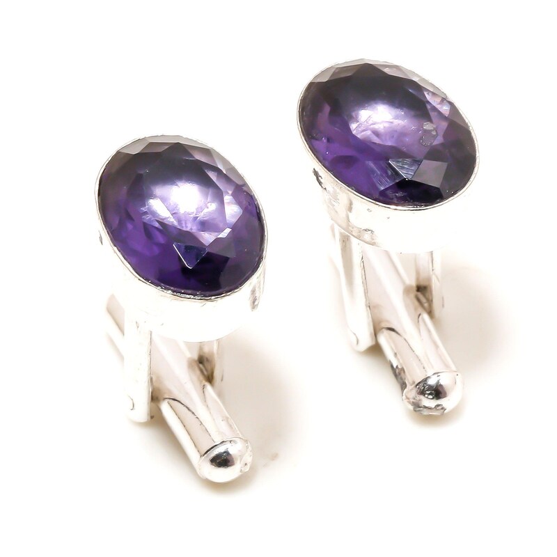 Amethyst Cufflinks - Etsy